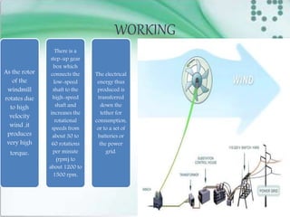 Flying wind mill presentation | PPTX