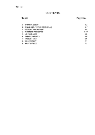Flying windmills Report | PDF
