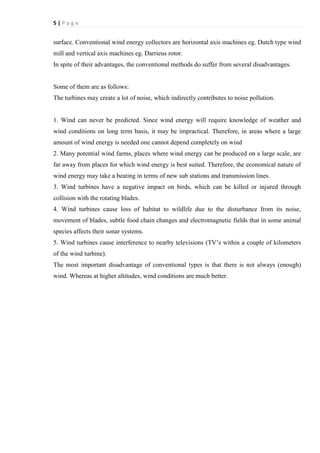 Flying windmills Report | PDF