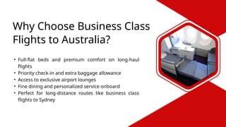 Fly in Luxury: Business Class Flights to Australia | PPT