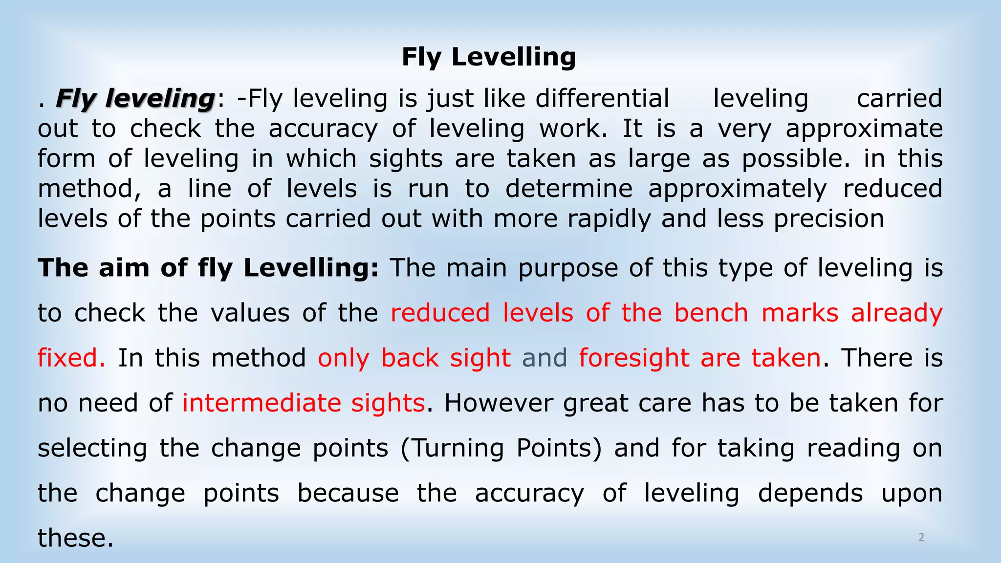 Fly Levelling | PDF