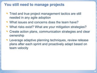 Agile Lessons Learned From the Trenches | PPTX