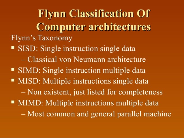 Flynns classification