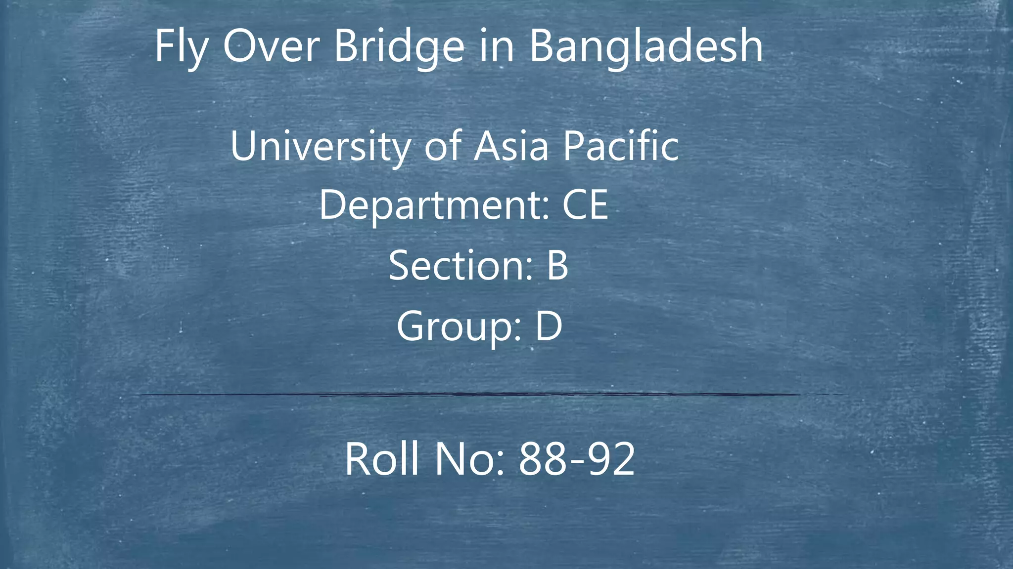 Fly over bridge in bangladesh | PPT