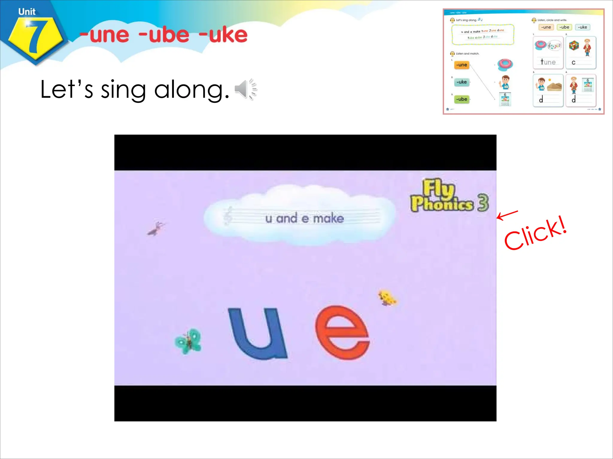 Fly Phonics_PPT_SB3_U07 for kids phonics | PPT