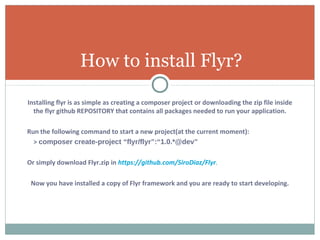 Flyr PHP micro-framework | PPT