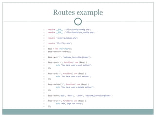Flyr PHP micro-framework | PPT