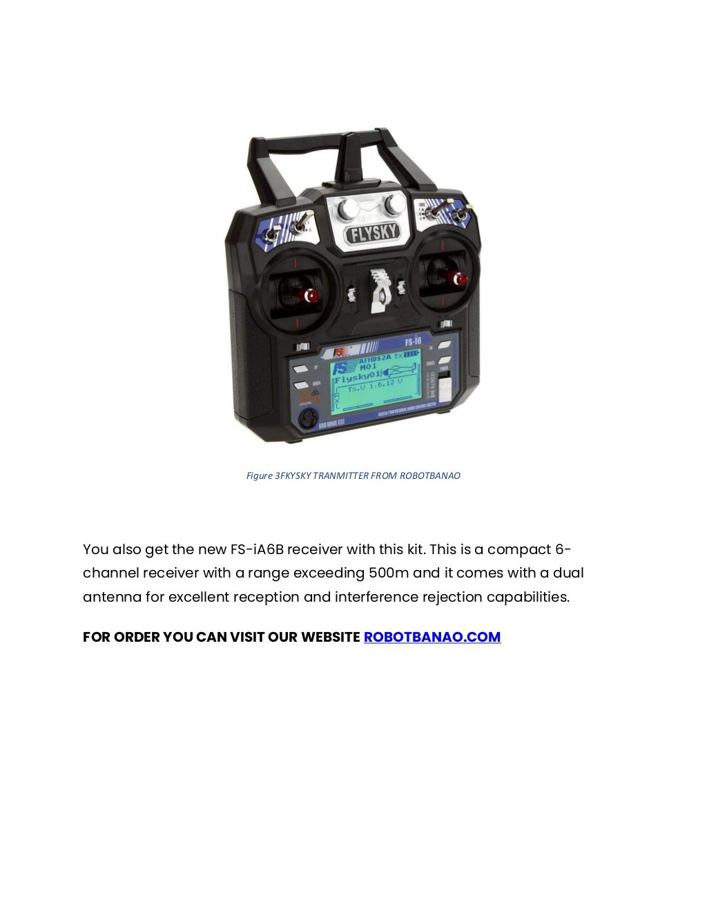 FlySky 6CH PPM RC Transmitter With Receiver | PDF