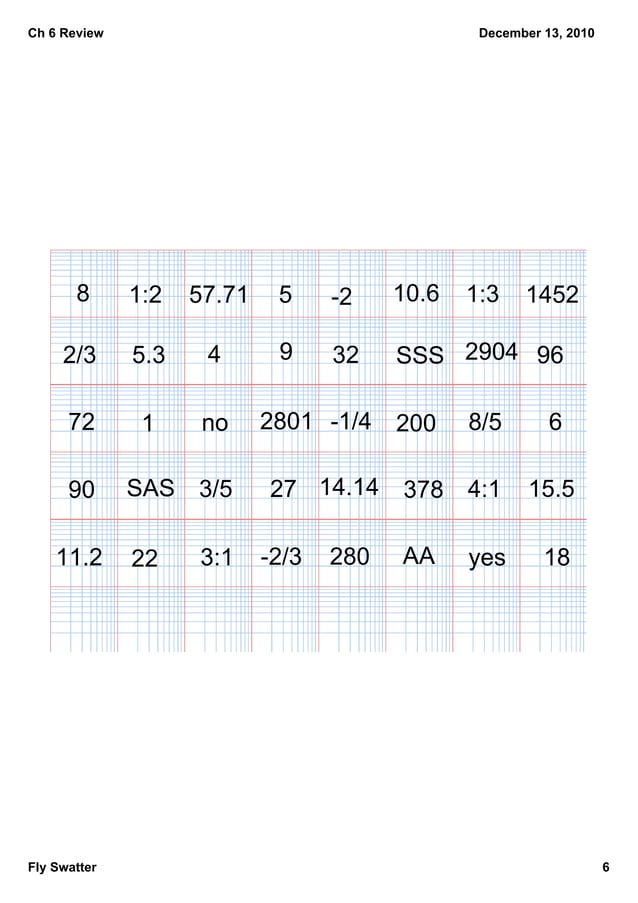 Fly swatter game | PDF