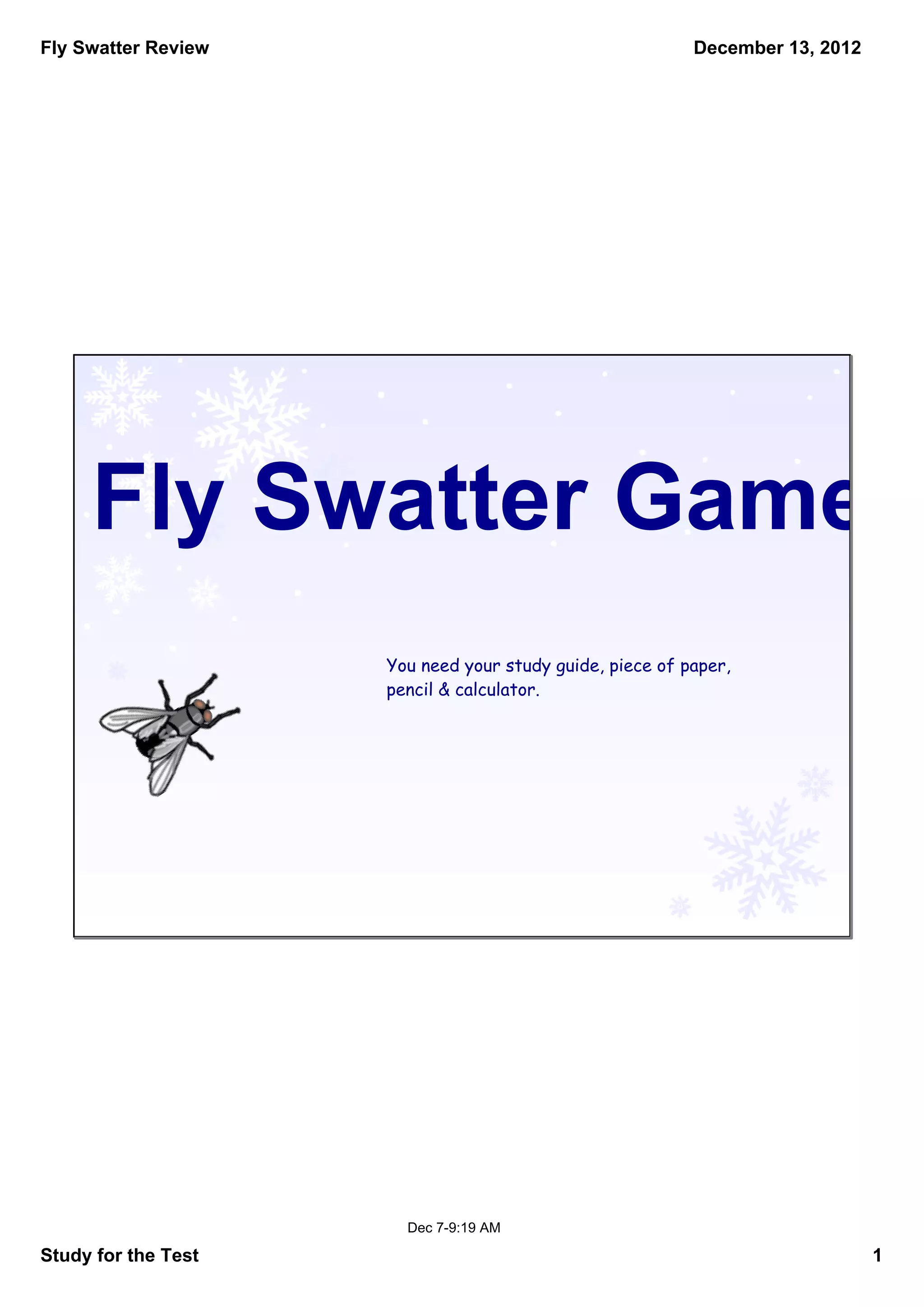 Fly swatter review | PDF