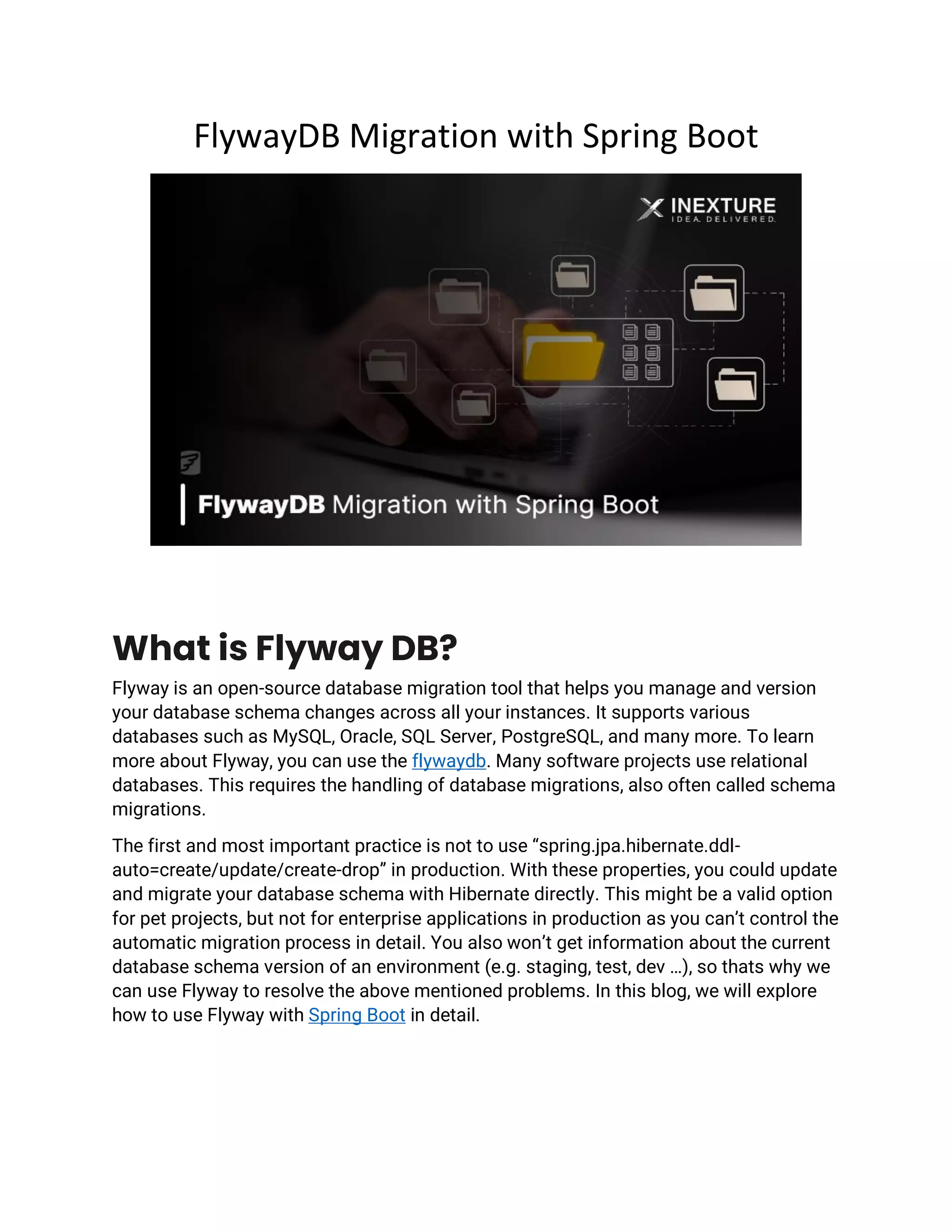 FlywayDB Migration with Spring Boot | PDF