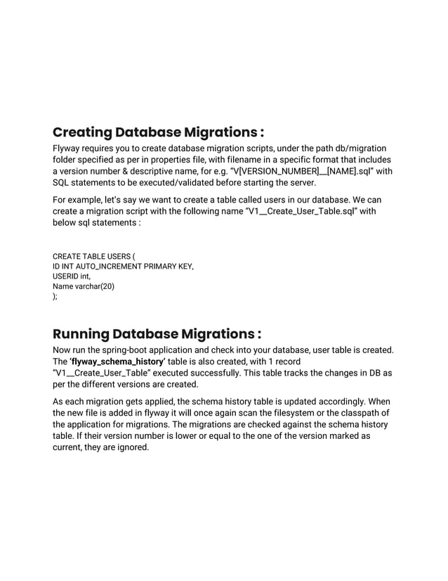 FlywayDB Migration with Spring Boot | PDF FlywayDB Migration with Spring Boot | PDF