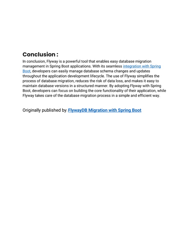 Flywaydb Migration With Spring Boot Pdf
