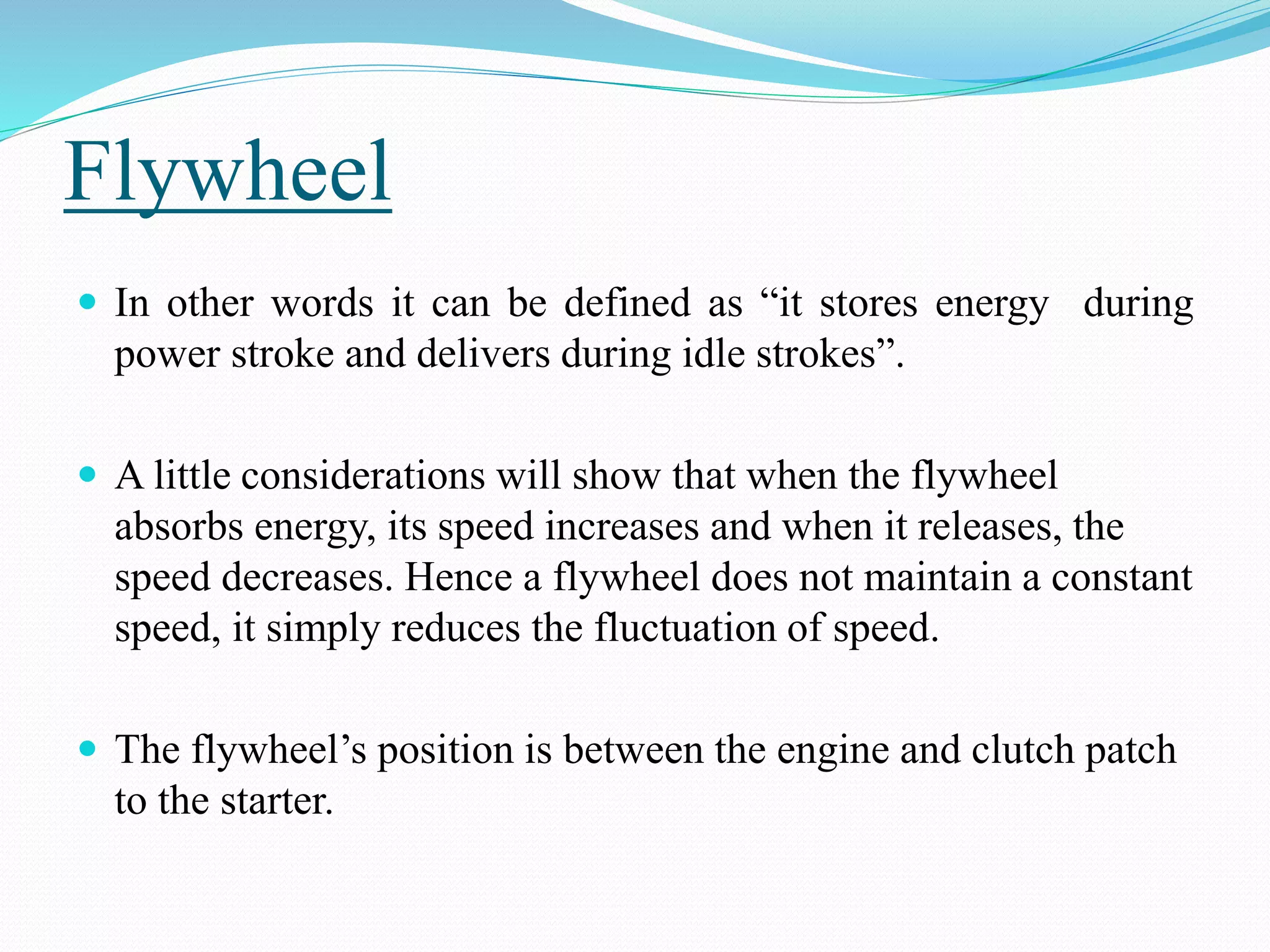 Flywheel in automobile | PPTX