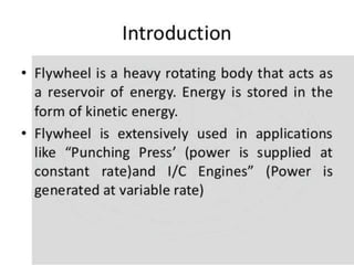 Design of Flywheel | PPTX