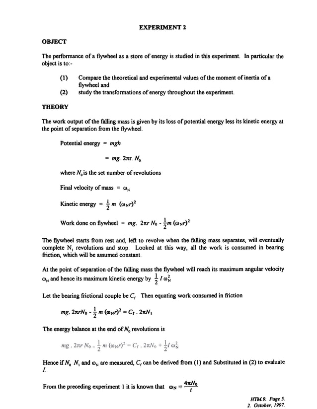 Fly wheel apparatus(a) | PDF | Physics | Science