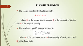 Fly wheel energy storage system | PPTX
