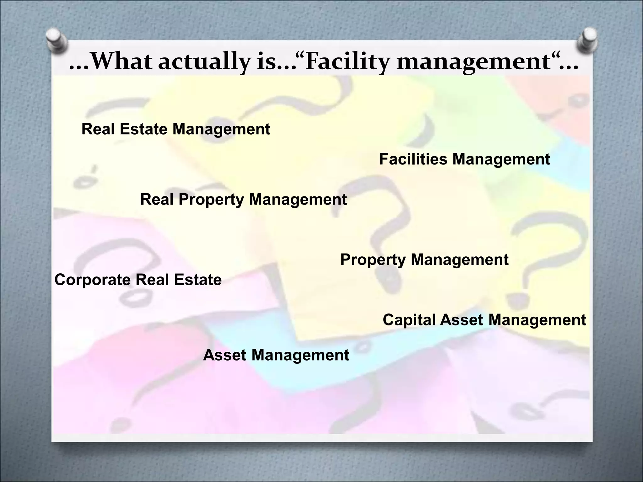 Introduction to Facilities Management | PPT