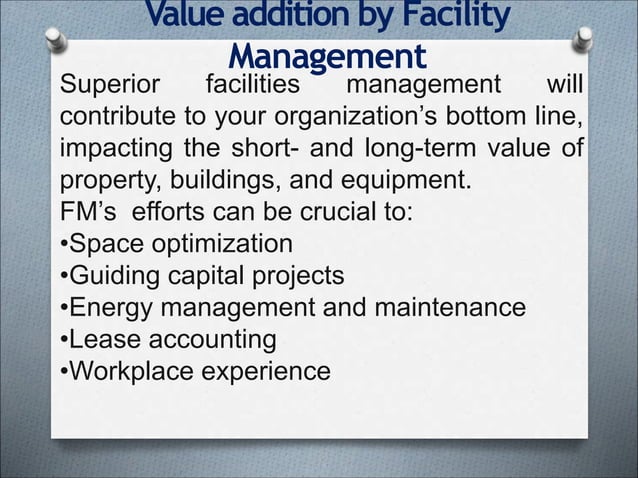 Introduction to Facilities Management | PPT | Business Operations ...