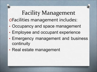 Introduction to Facilities Management | PPT
