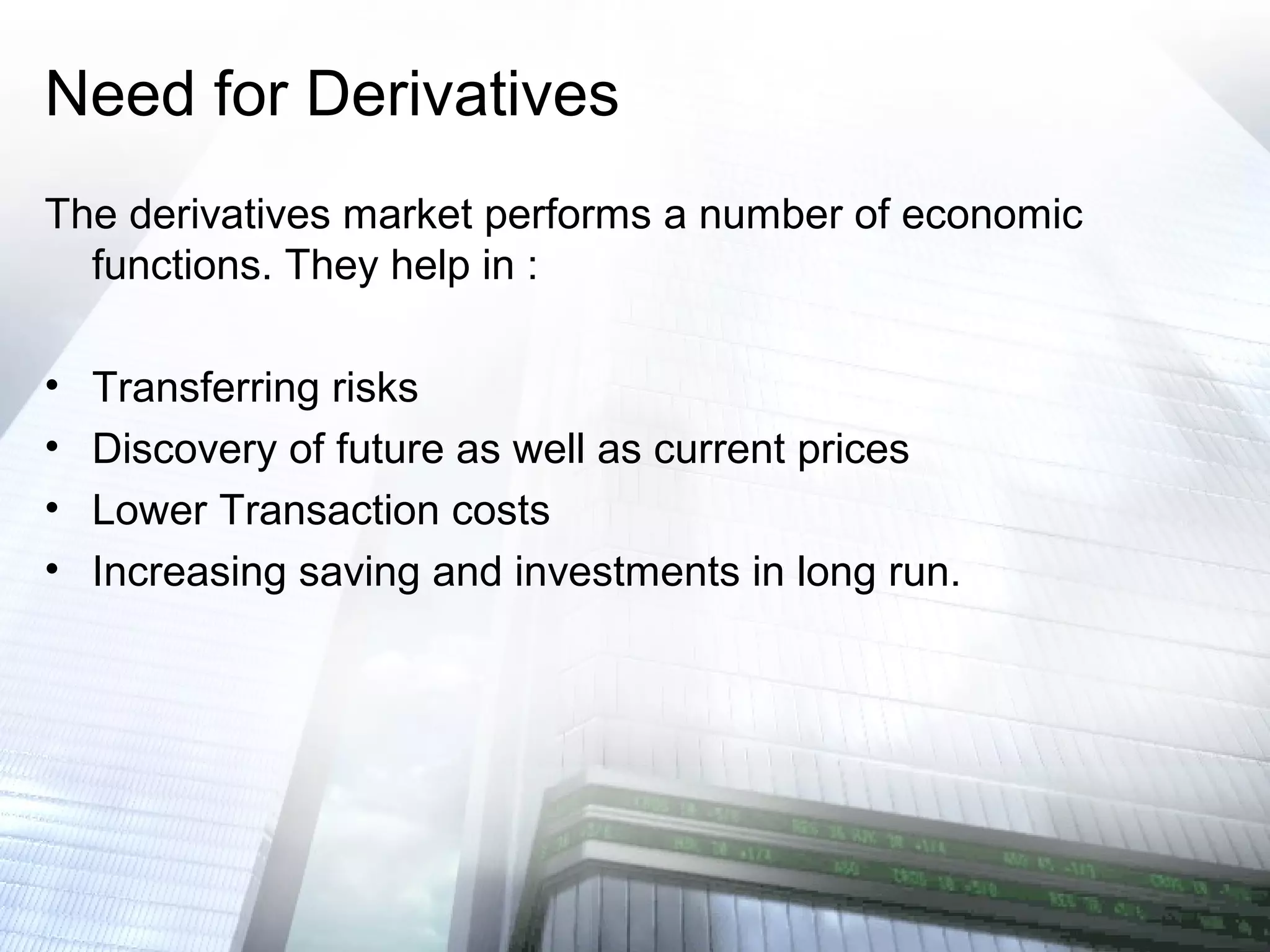 Derivative Market | PPT
