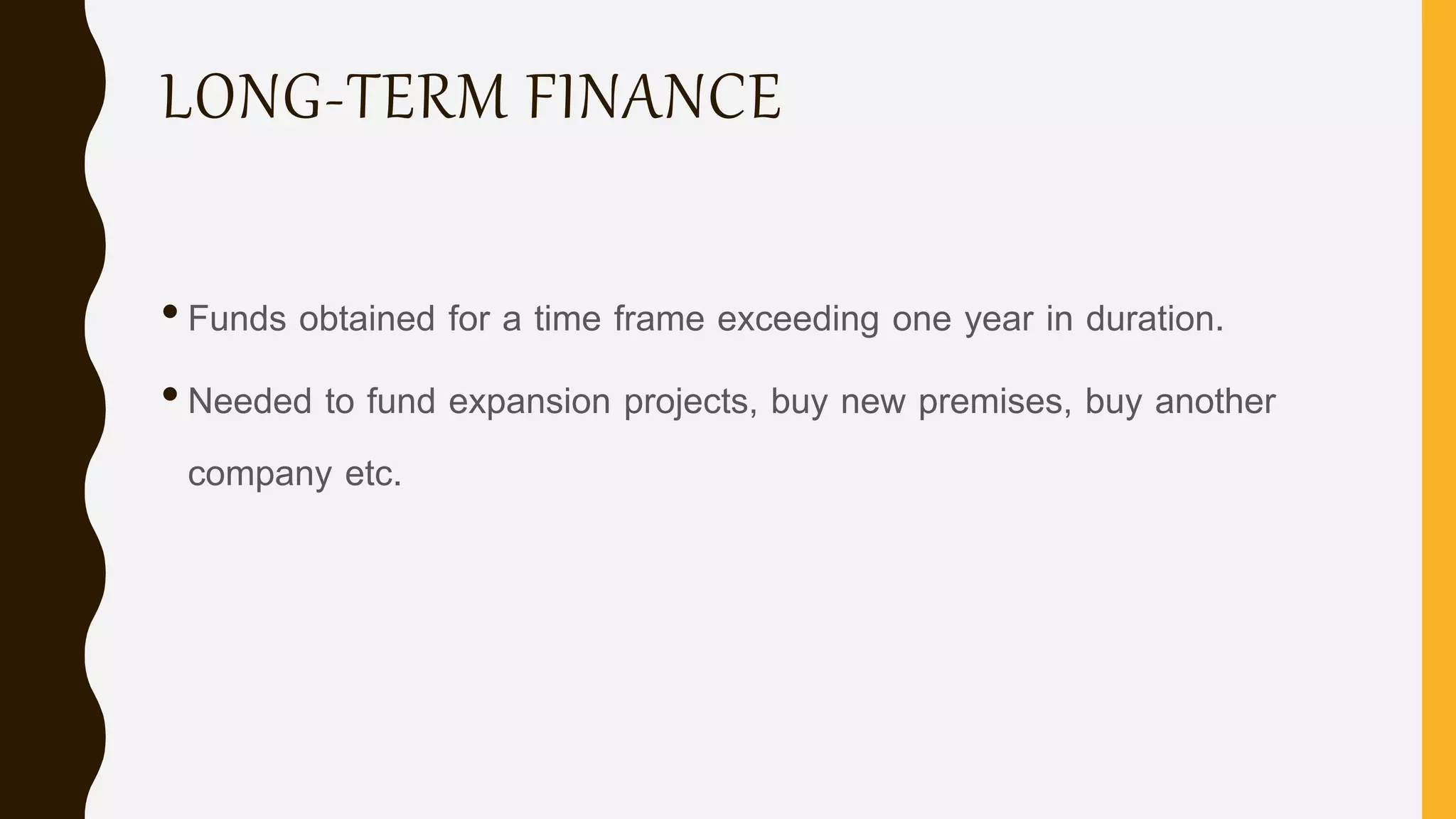 sources of long term finance | PPT