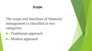 Financial Management - Objective And Scope | PPTX