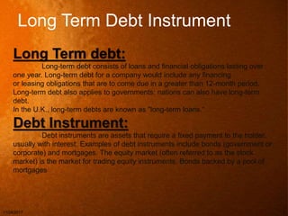 Long Term Debt Instrument | PPTX