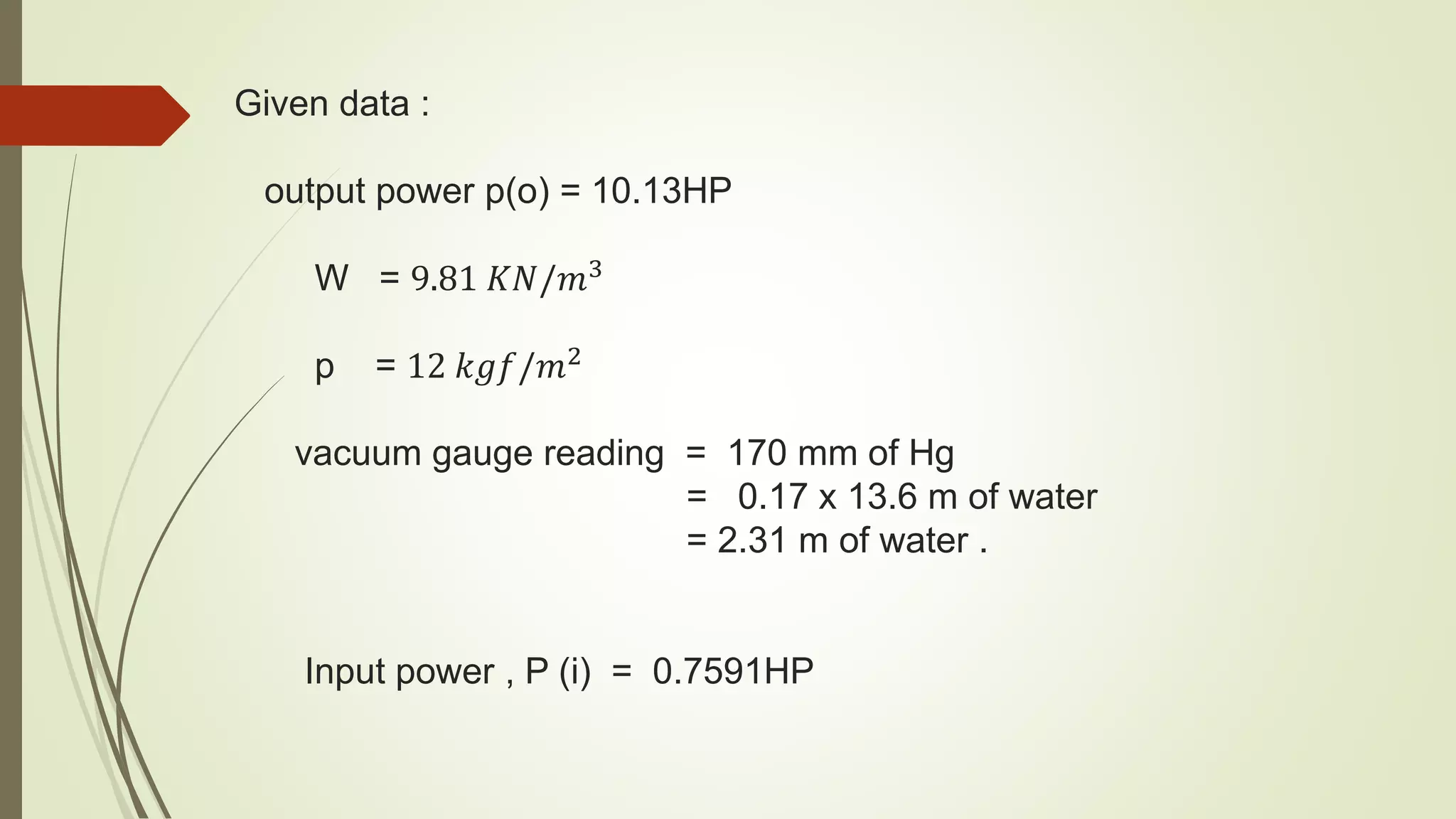 problems based on pumps - fluid and particle mechanics in bioprocess | PPTX