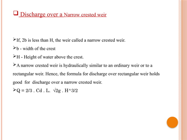 notches and weir presentation by pritika | PPTX