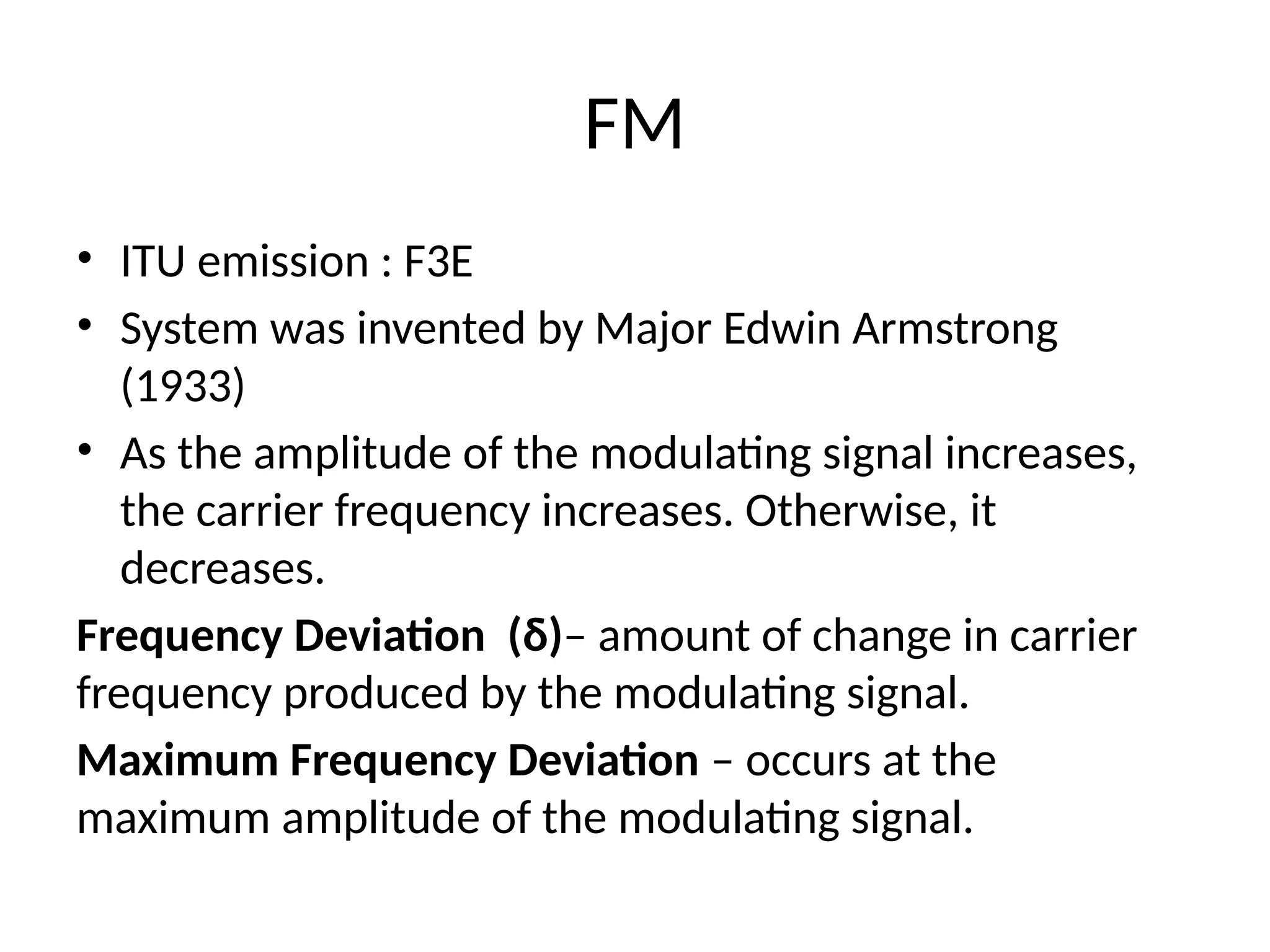 Frequency Modulation - Its Fundamental Concepts | PPTX
