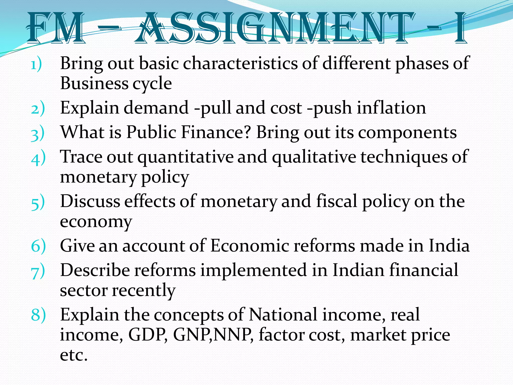 Fm assignment -i | PPTX