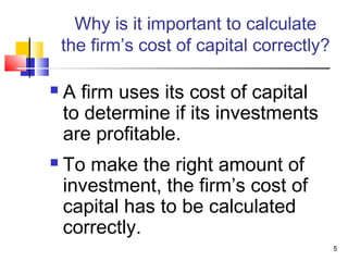 The Cost of Capital | PPT