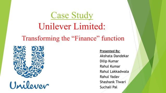 Unilever Finance Transformation Pptx
