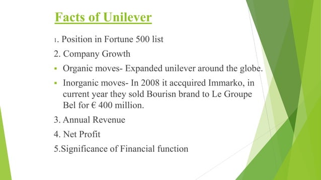Unilever- Finance Transformation | PPTX