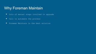 Introduction to Foreman Maintain | ODP