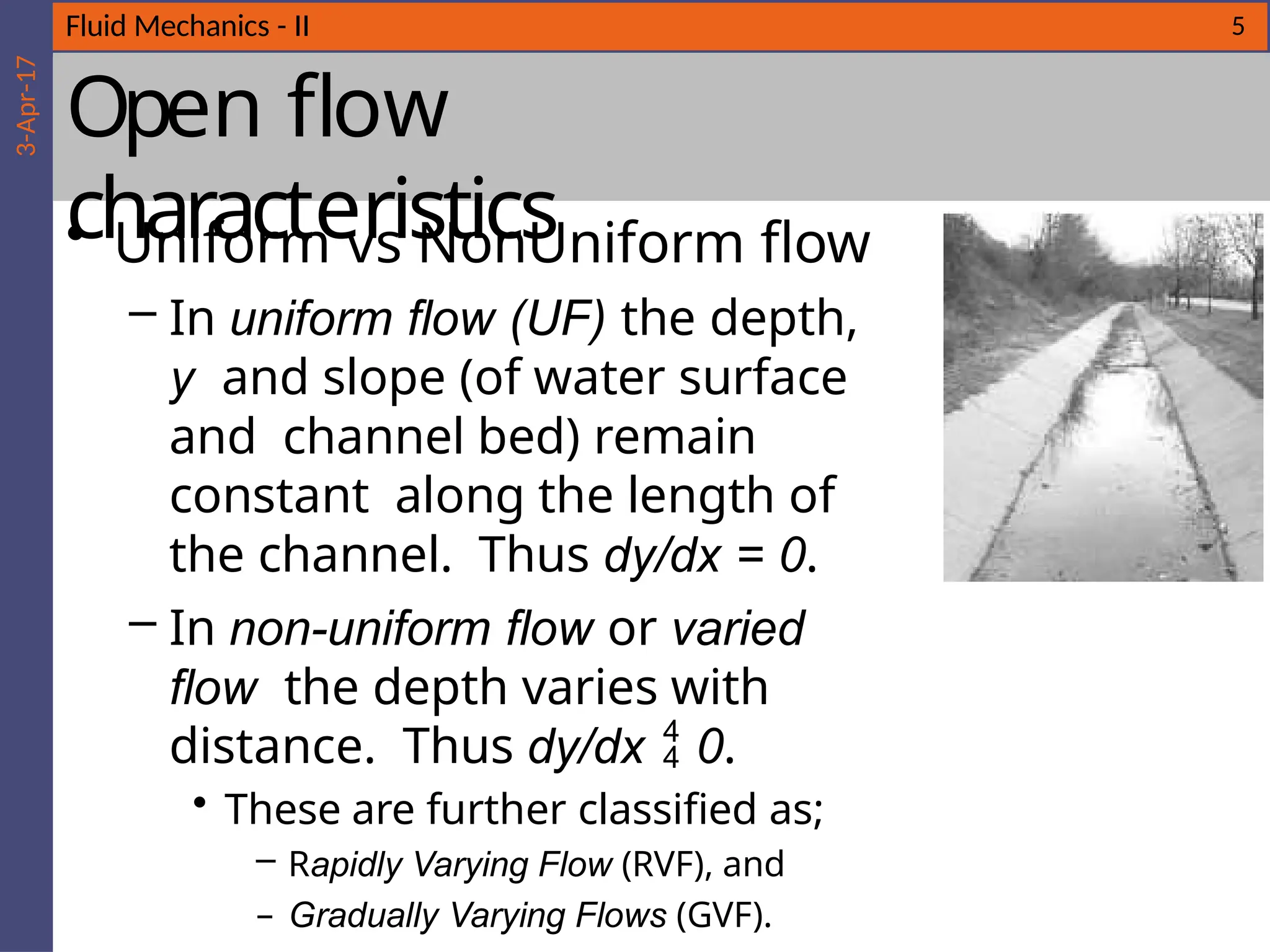 FM-II Week07 OpChannel Open-Channel Flow General Classification.pptx