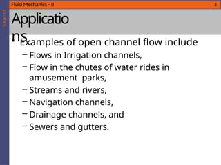 FM-II Week07 OpChannel Open-Channel Flow General Classification.pptx