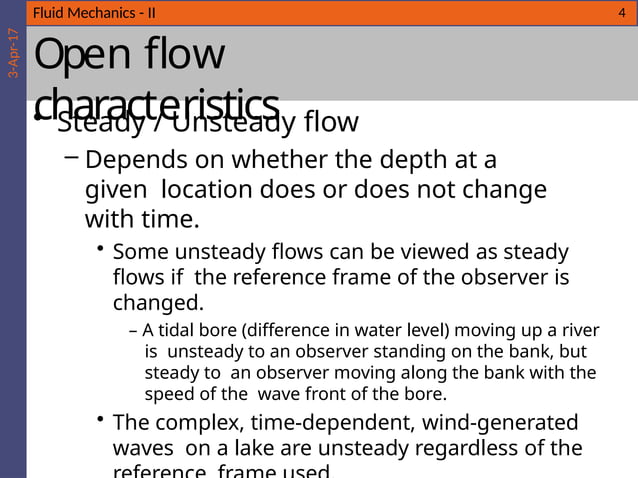 FM-II Week07 OpChannel Open-Channel Flow General Classification.pptx