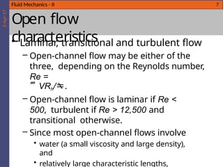 FM-II Week07 OpChannel Open-Channel Flow General Classification.pptx