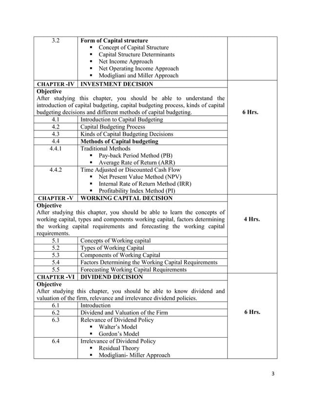 Fm mba course plan | PDF