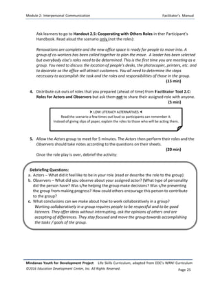 MyDev Life Skills module-2-interpersonal-communication | PDF