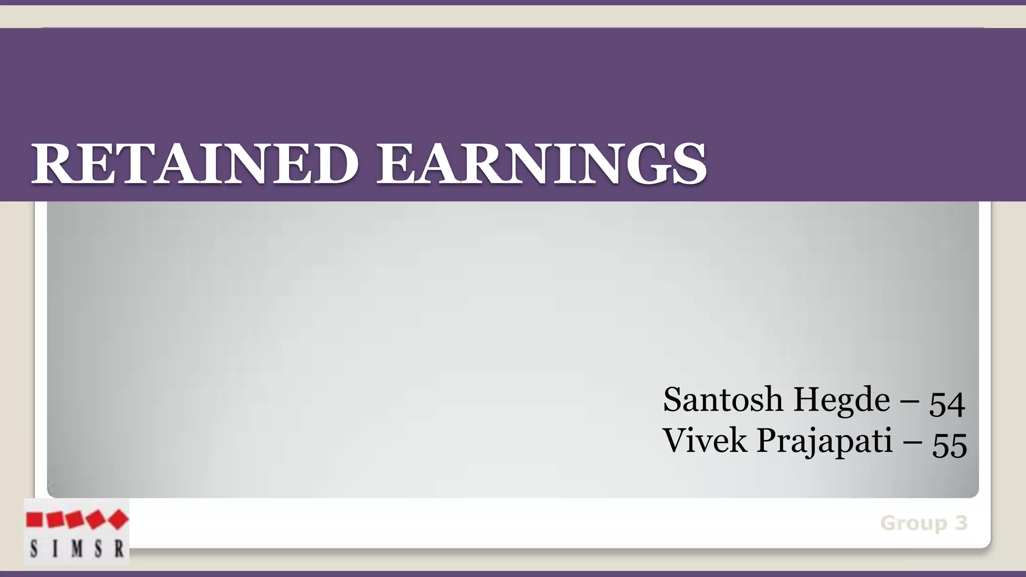 Fm retained earnings | PPTX