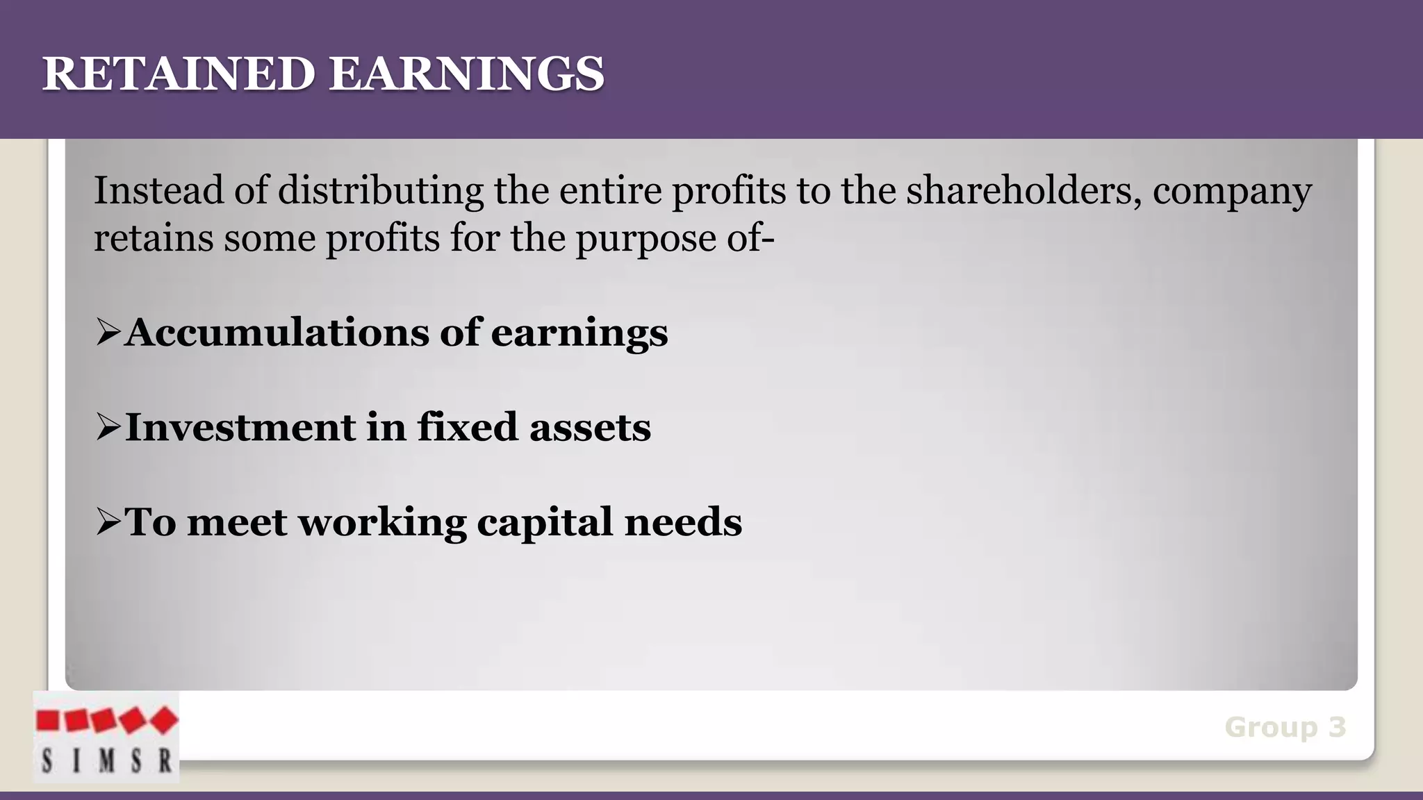 Fm retained earnings | PPTX