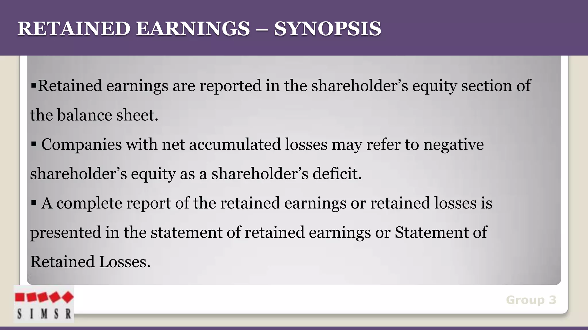 Fm retained earnings | PPTX