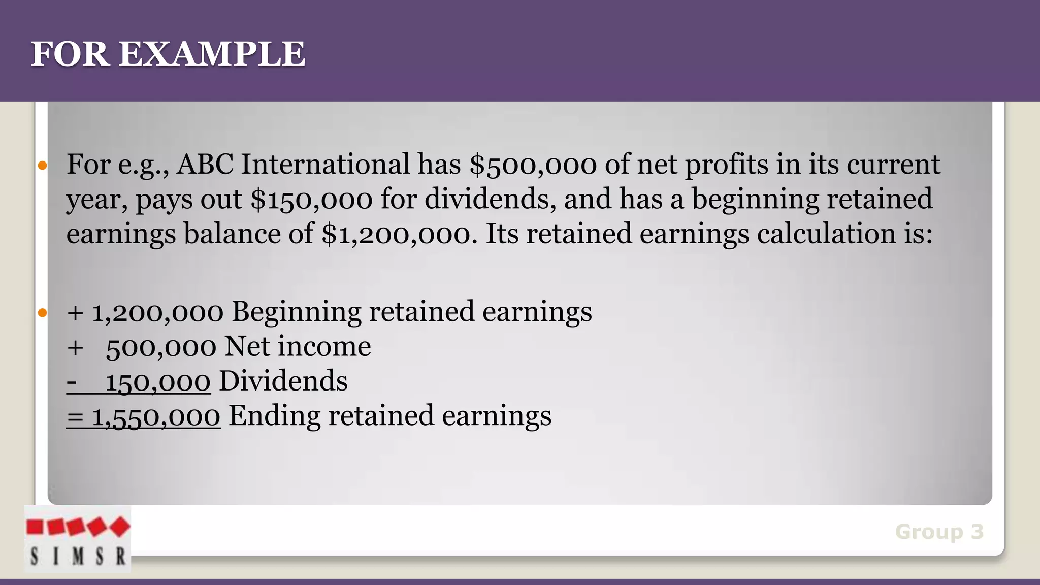 Fm retained earnings | PPTX