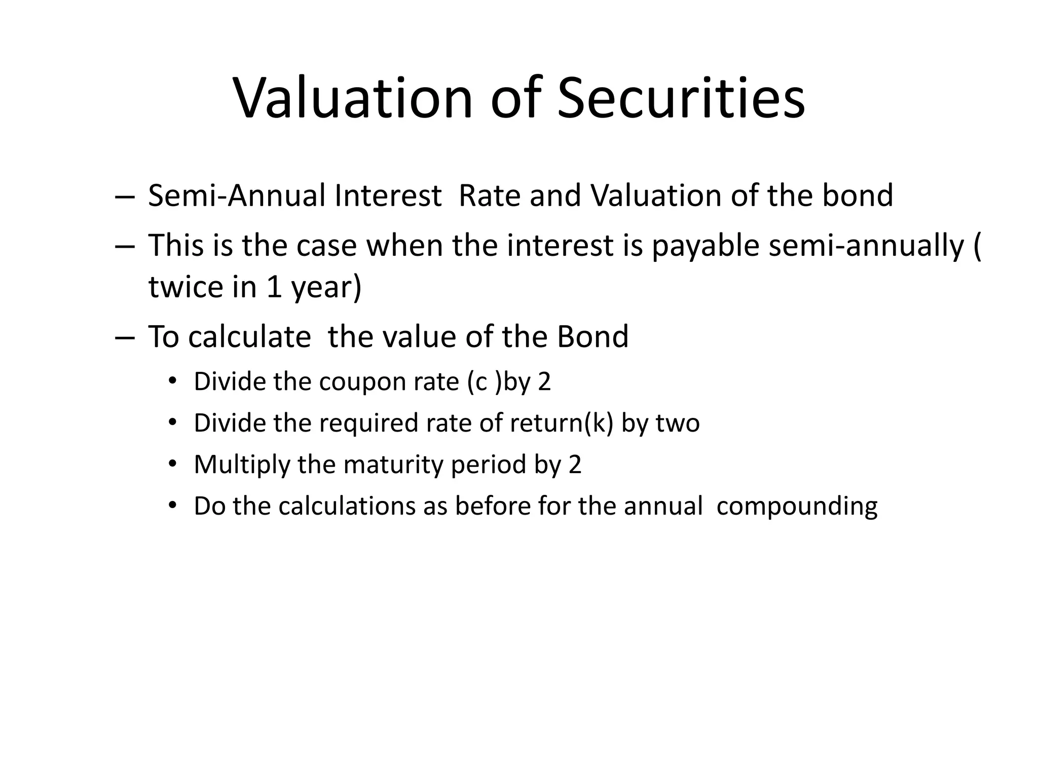 valuation of securities | PDF