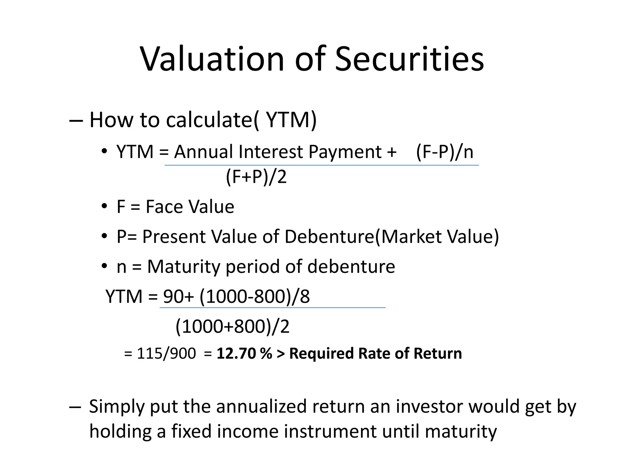 valuation of securities | PDF