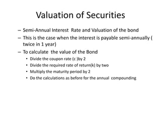 valuation of securities | PDF