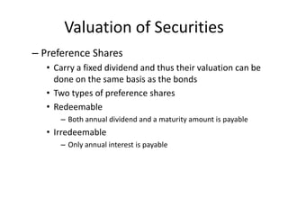 valuation of securities | PDF